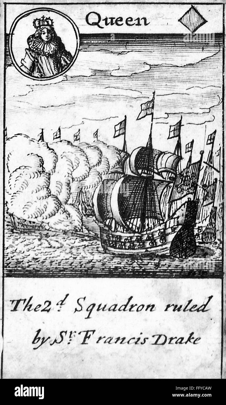 SPANISH ARMADA, 1588. /n'The 2nd Squadron ruled by Sir Francis Drake ...