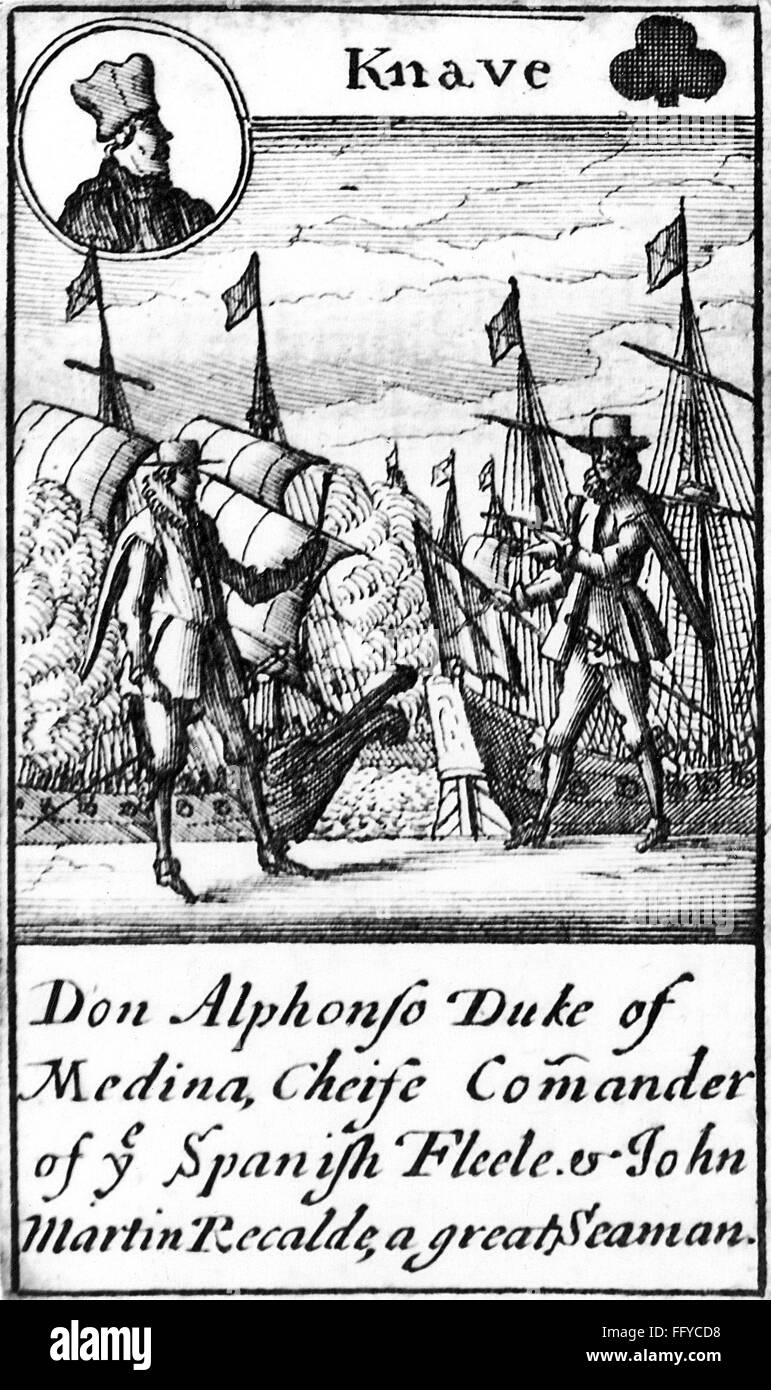 SPANISH ARMADA, 1588. /n'Don Alphonso [Alsonso PΘrez de Guzmßn] Duke of ...