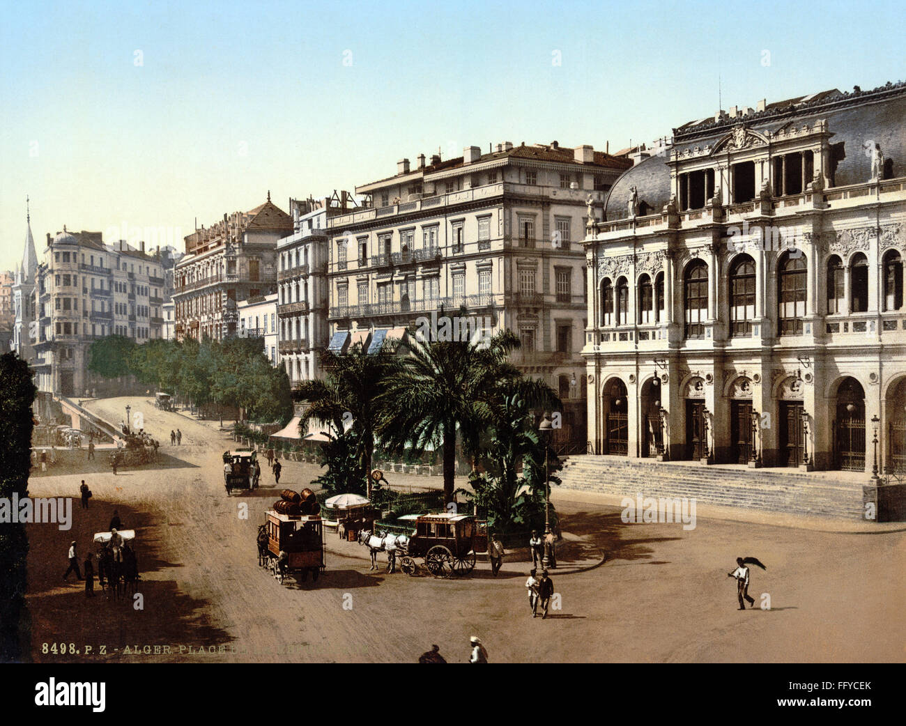 ALGIERS: STREET, c1899. /nThe Place de la Republique, during French ...