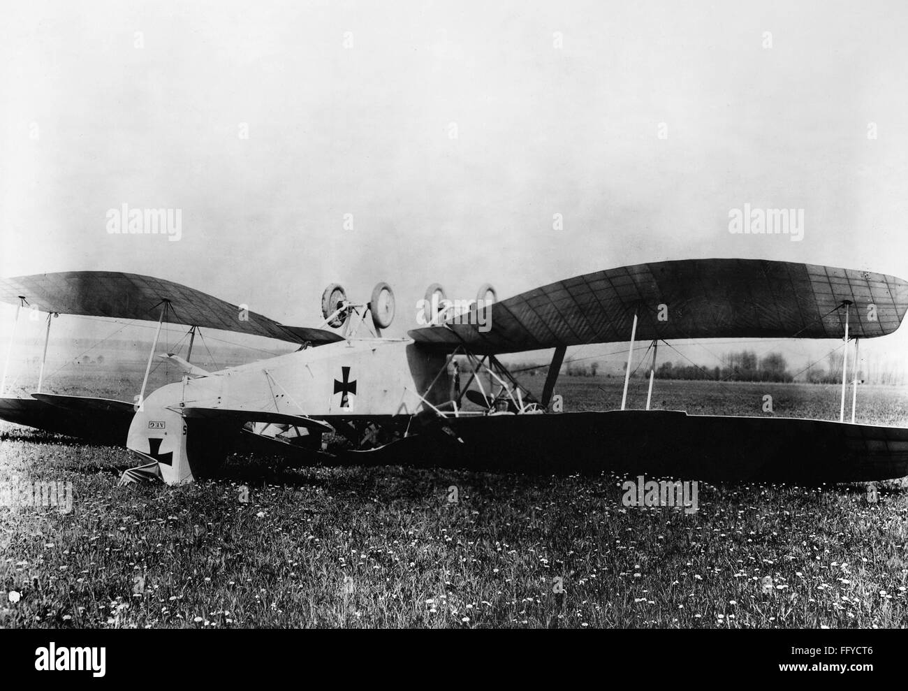 WORD WAR I: CRASH LANDING. /nA German fighter plane flown by Hermann ...