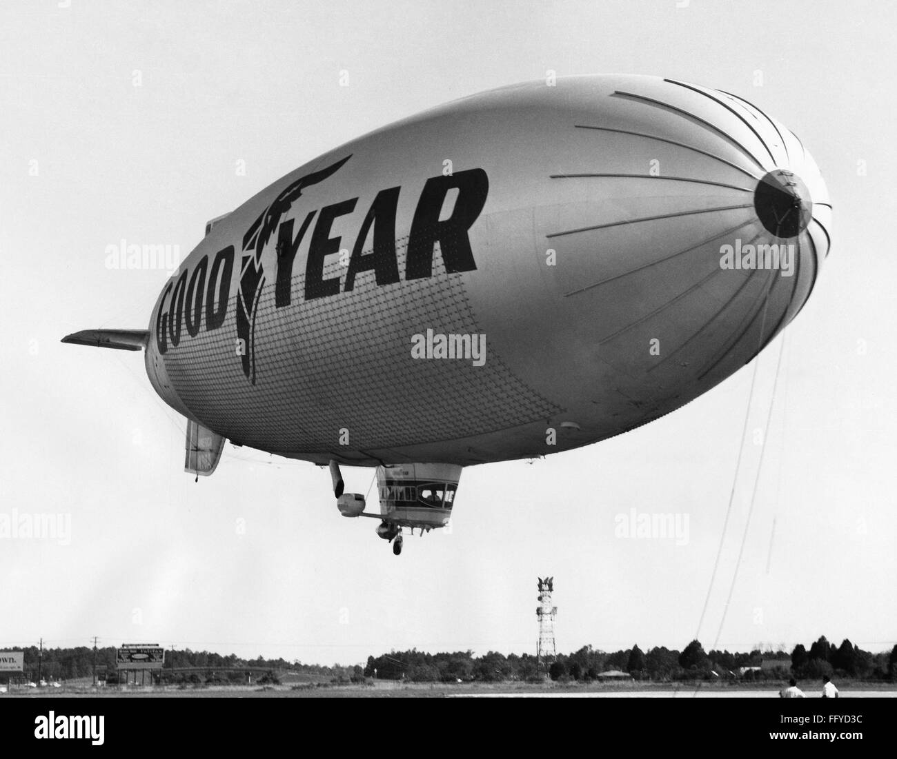 GOODYEAR AIRSHIP. /nThe Goodyear N10A airship 'America,' in flight ...