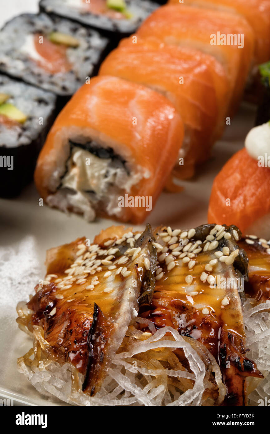 rice food japanese eating sushi staple prepared gourmet fish raw salmon ...