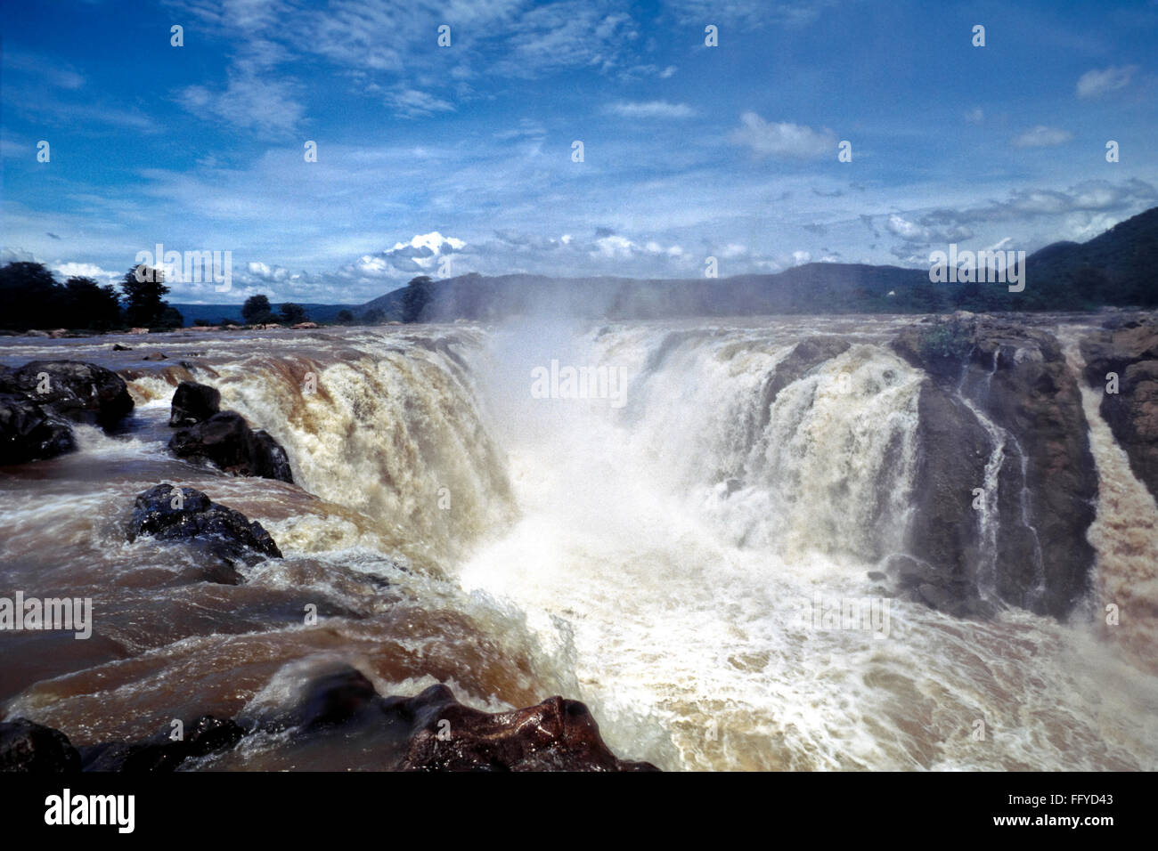 Hogenakkal falls and river cauvery kaveri Tamil Nadu India Stock Photo ...