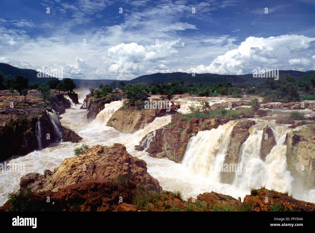 Hogenakkal falls and river cauvery kaveri ; Tamil Nadu ; India - maa ...