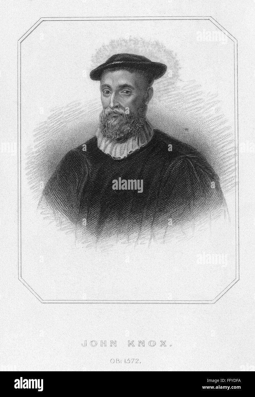 JOHN KNOX (1513-1572). /nScottish religious reformer. Steel engraving ...