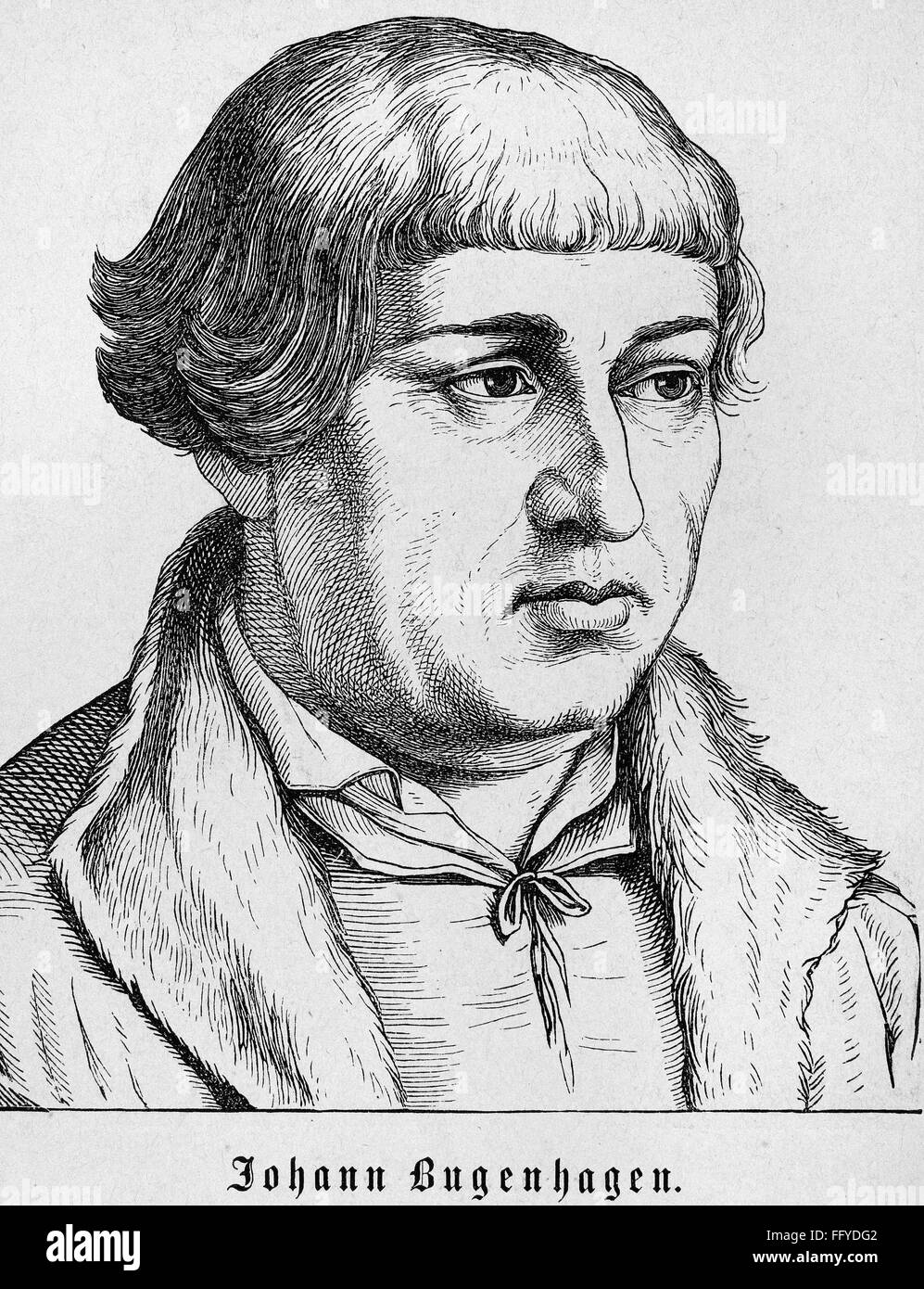 JOHANNES BUGENHAGEN /n(1485-1558). German Protestant reformer. Line ...