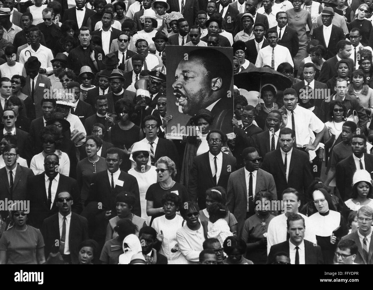 MARTIN LUTHER KING FUNERAL. /nA large photograph of slain civil rights ...