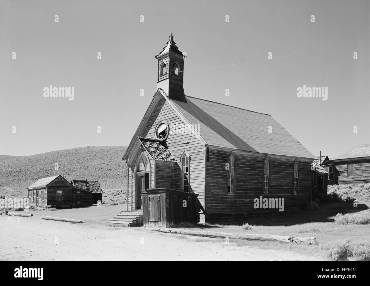 CALIFORNIA: BODIE, 1962. /nA Methodist church in the ghost town of ...