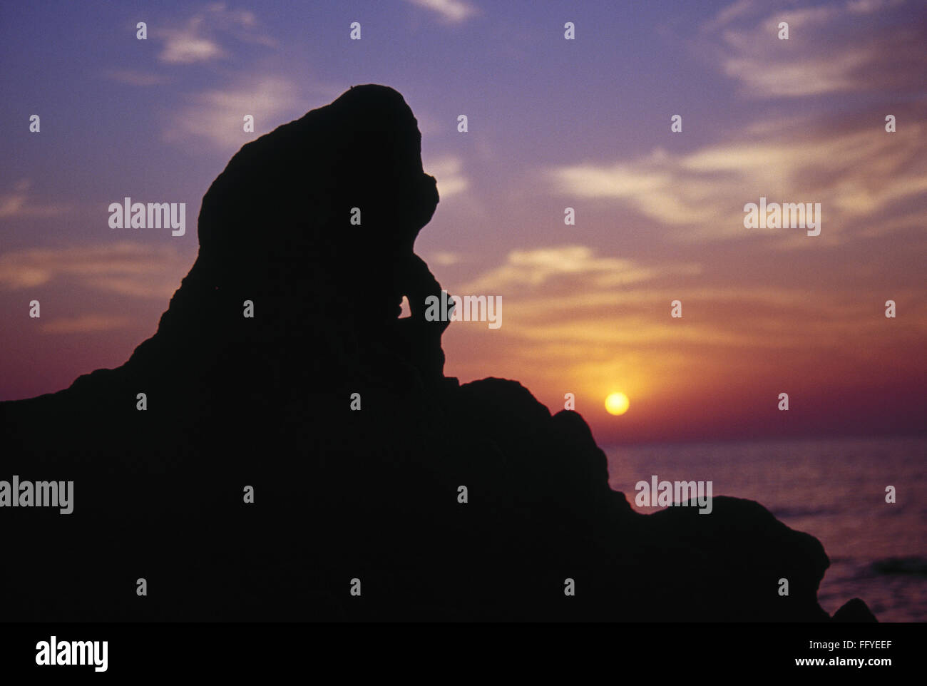 Sea stack , rocky pillar at Saurashtra , Gujarat , India Stock Photo ...