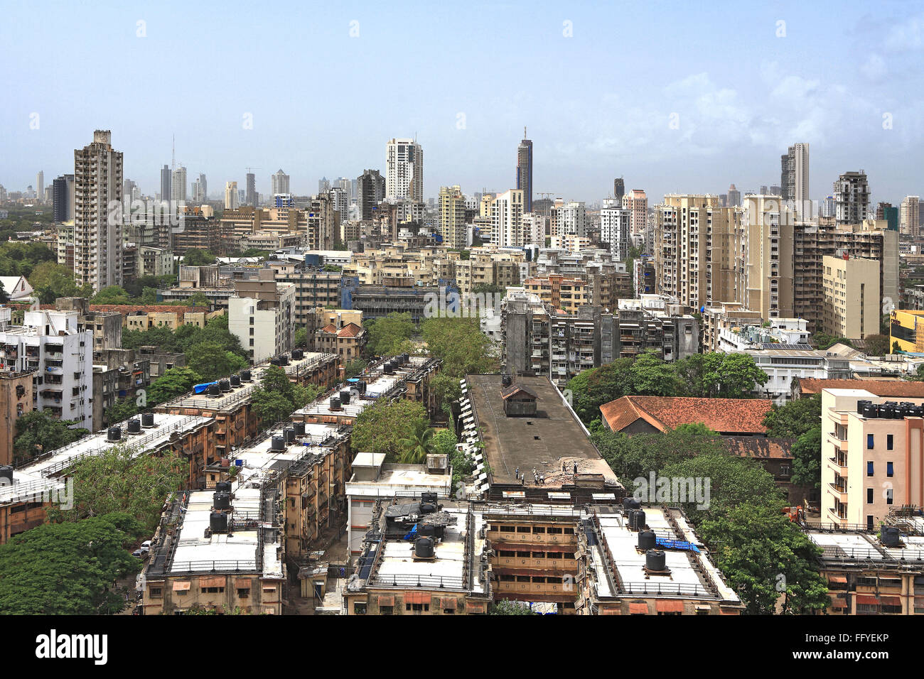 aerial view of mumbai central ; Bombay Mumbai ; Maharashtra ; India ...