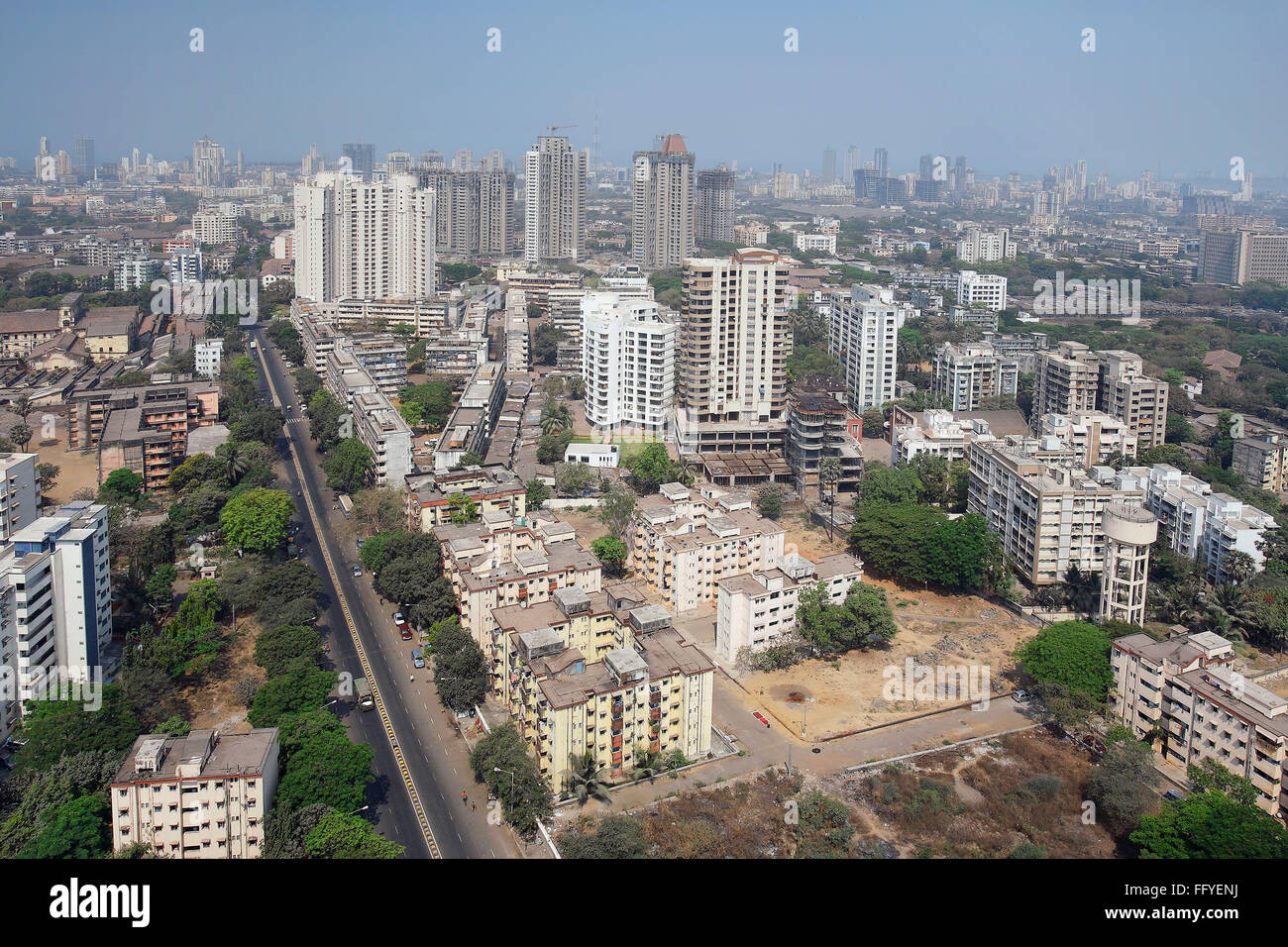 Aerial view of parel ; Bombay Mumbai ; Maharashtra ; India Stock Photo ...