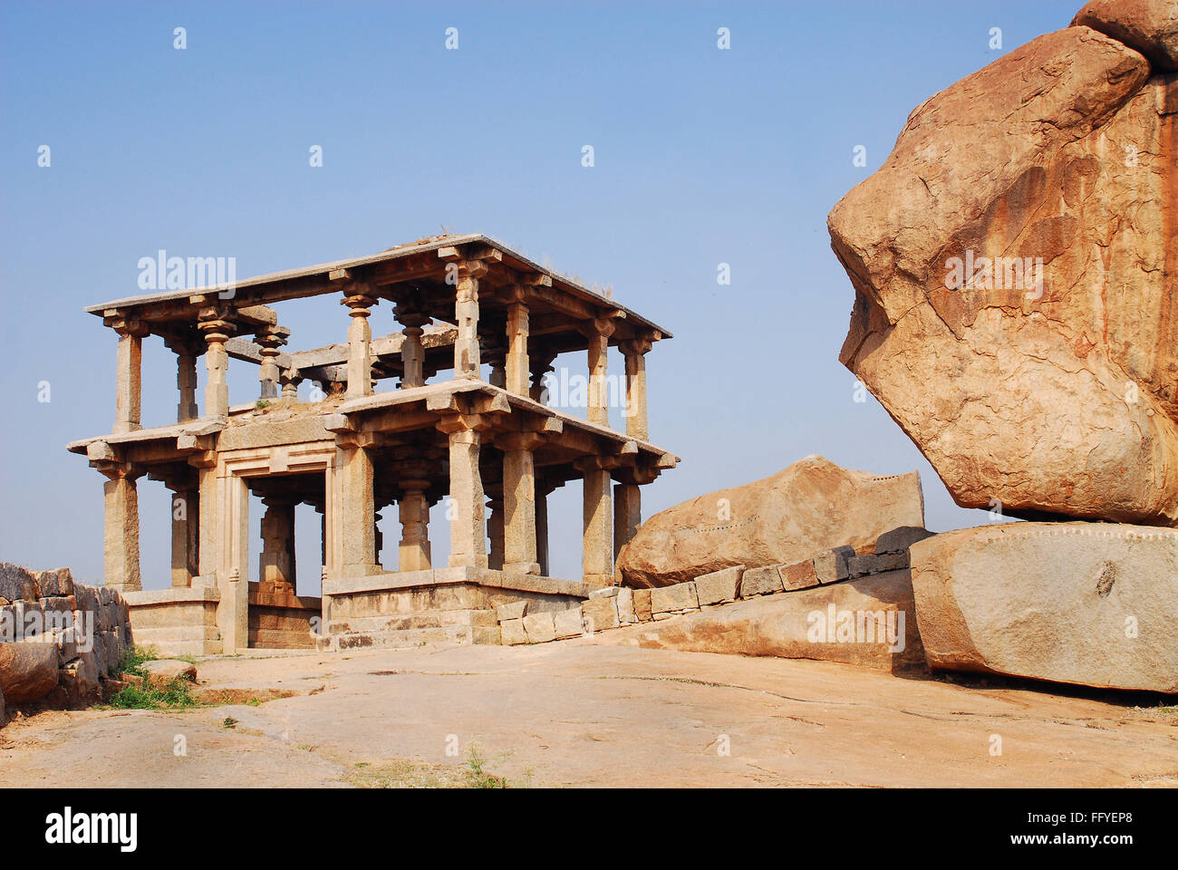 Ruins Hemakuta hill in Hampi at Karnataka India Asia Stock Photo - Alamy