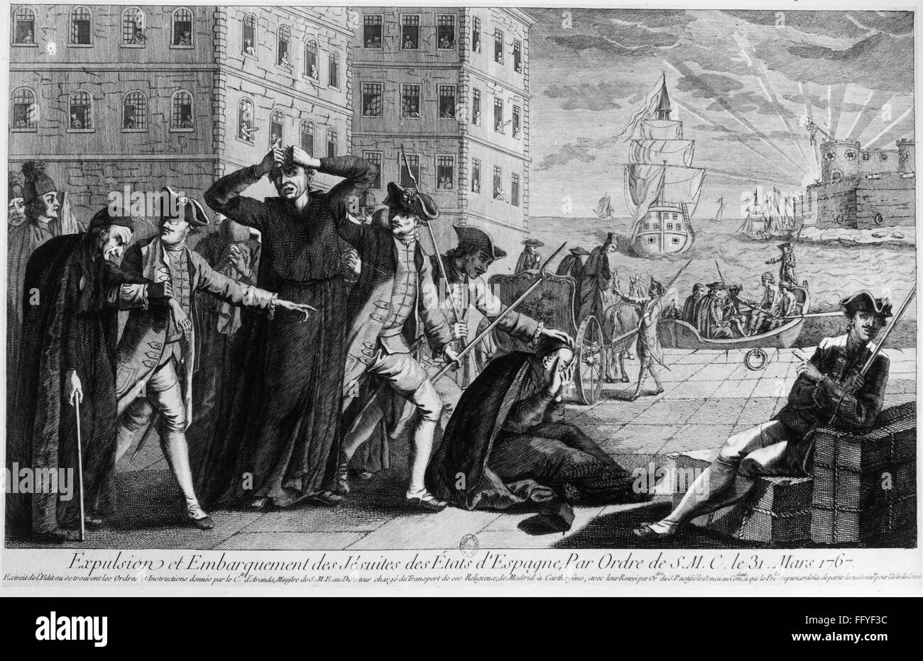 SPAIN: EXPULSION OF JESUITS. /nExpulsion of the Jesuits from Spain, by ...