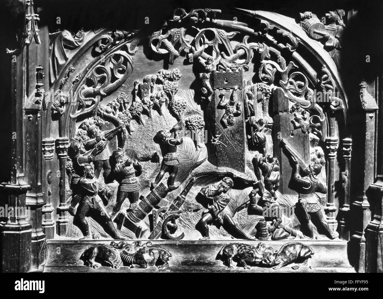 SPAIN: RECONQUEST. /nFighting at Granada, Spain, between Spanish ...