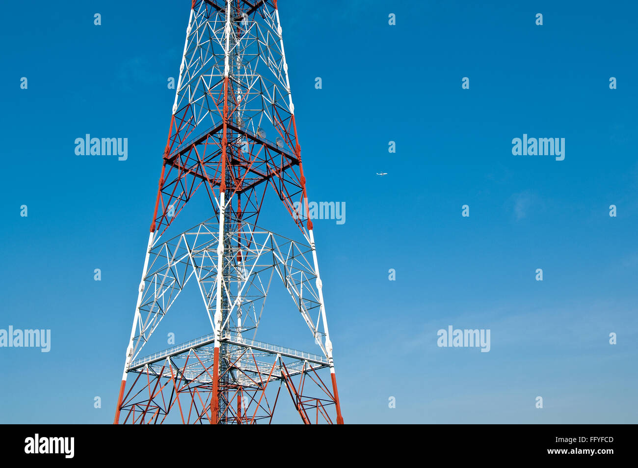 View of doordarshan tower ; Worli ; Bombay ; Mumbai ; Maharashtra ...