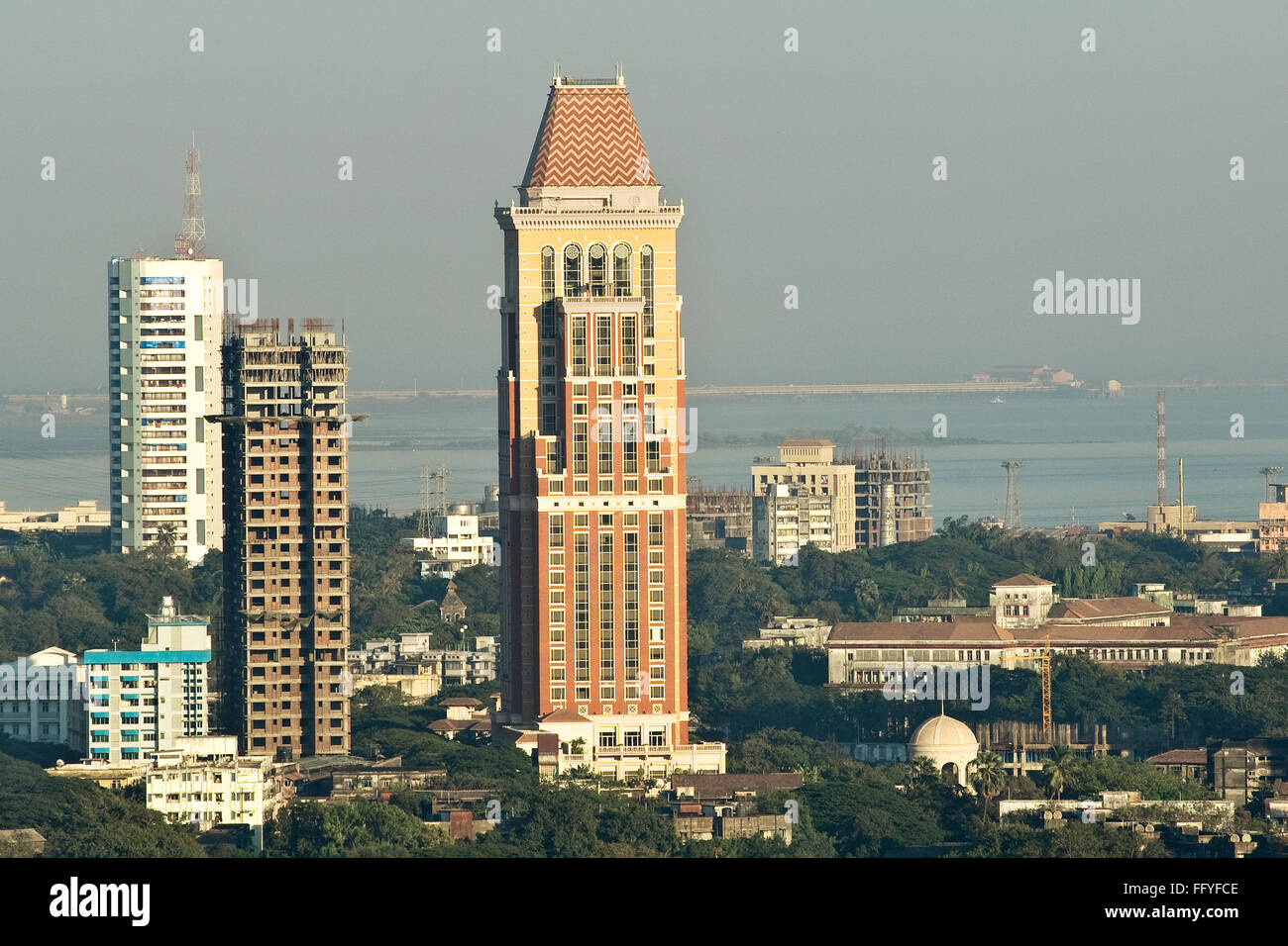 Aerial view of parel and wadala ; Bombay ; Mumbai ; Maharashtra ; India ...