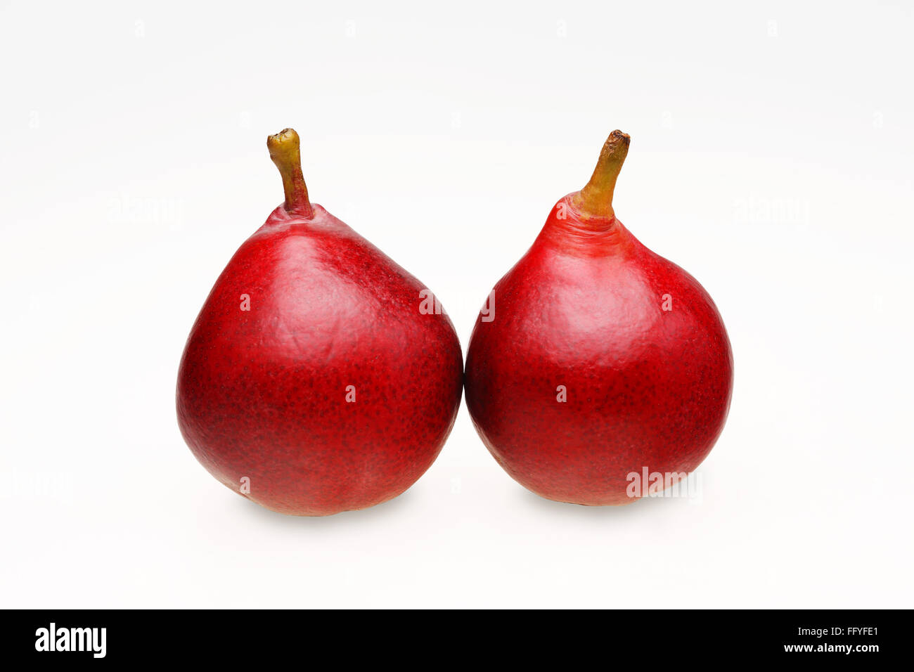 Pair of red pear pyrus communis ; India Stock Photo - Alamy
