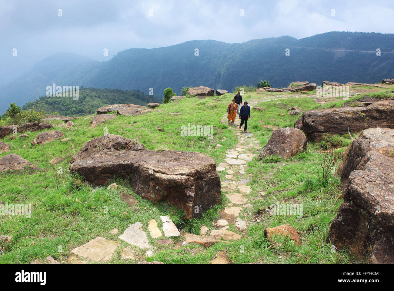 View of valley ; Cherrapunji ; Sohra ; Meghalaya ; India Stock Photo ...