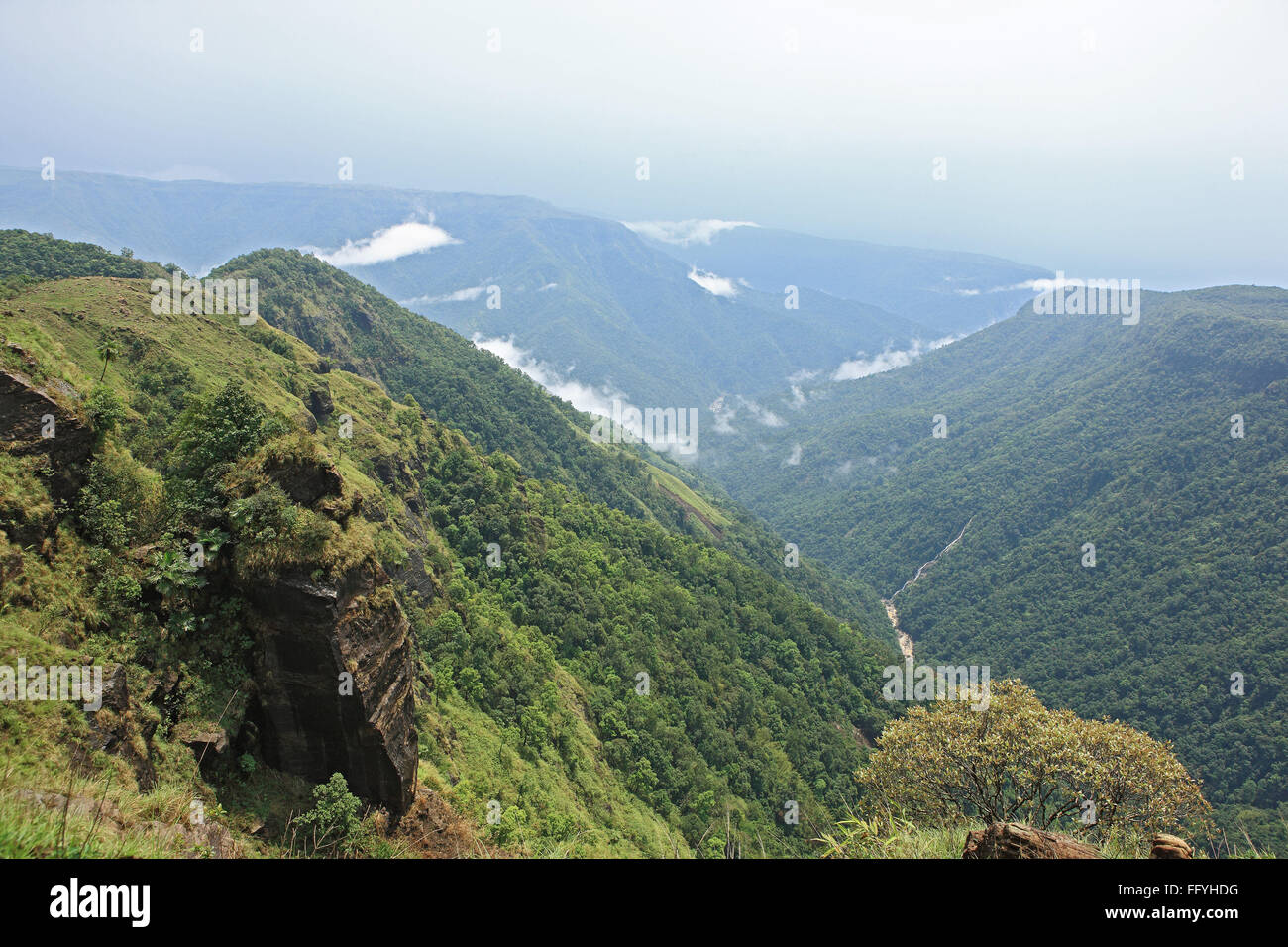 Mawsynram valley ; Cherrapunji ; Meghalaya ; India ; Asia Stock Photo ...