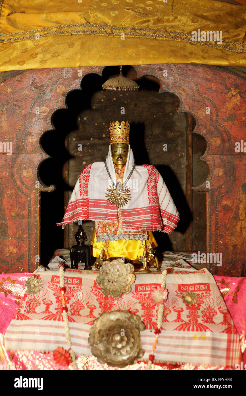 Vaishnavite hindu temple ; Kamalabari ; Majuli Island ; Assam ; India ...