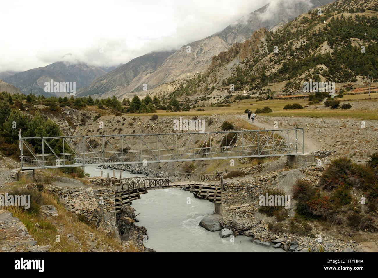 Bridge ; Braka ; Nepal Stock Photo - Alamy