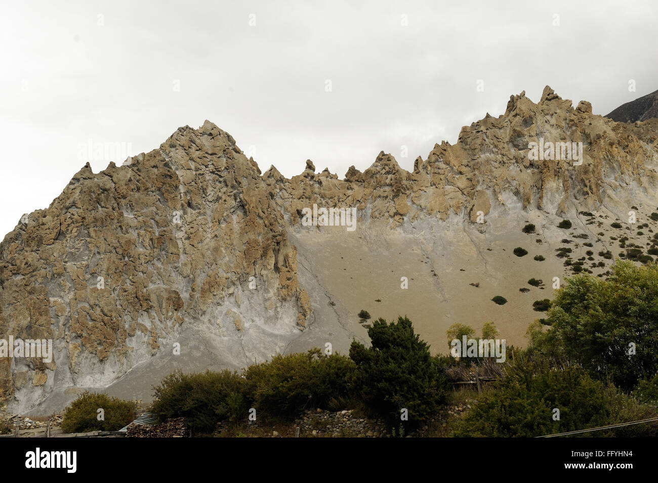Mountain ; Braka ; Nepal Stock Photo - Alamy