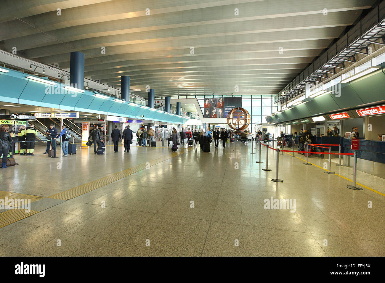 Departure Hall of Terminal T3 Rome Airport Italy Stock Photo - Alamy