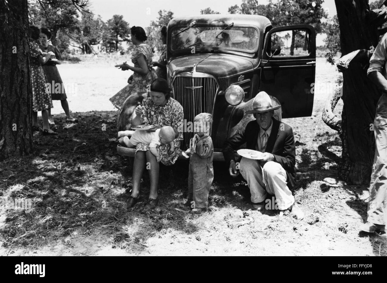 NEW MEXICO: FARMER FAMILY. /nA family of farmers eating dinner at a ...