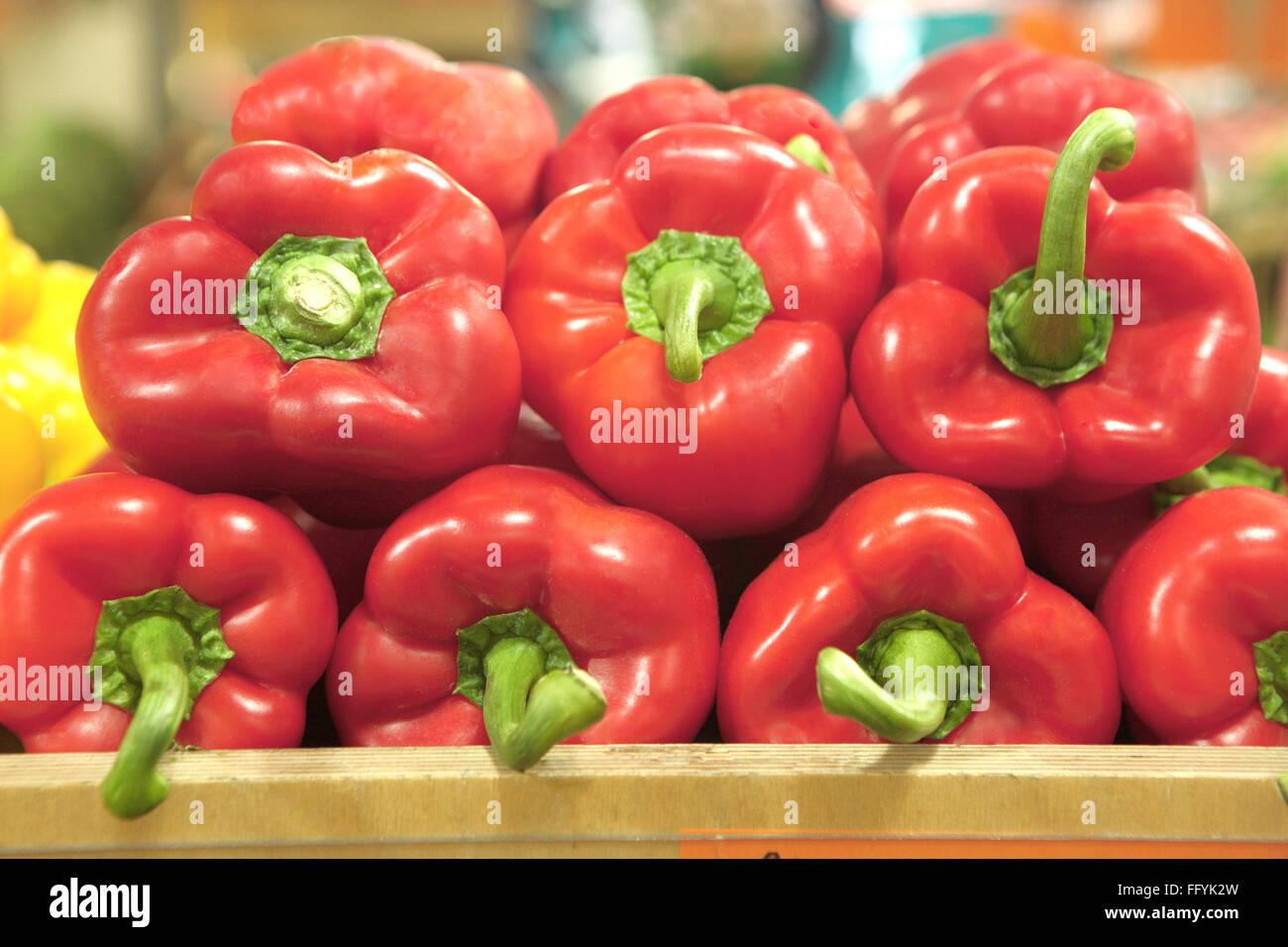 Red Capsicum vegetable India Stock Photo - Alamy