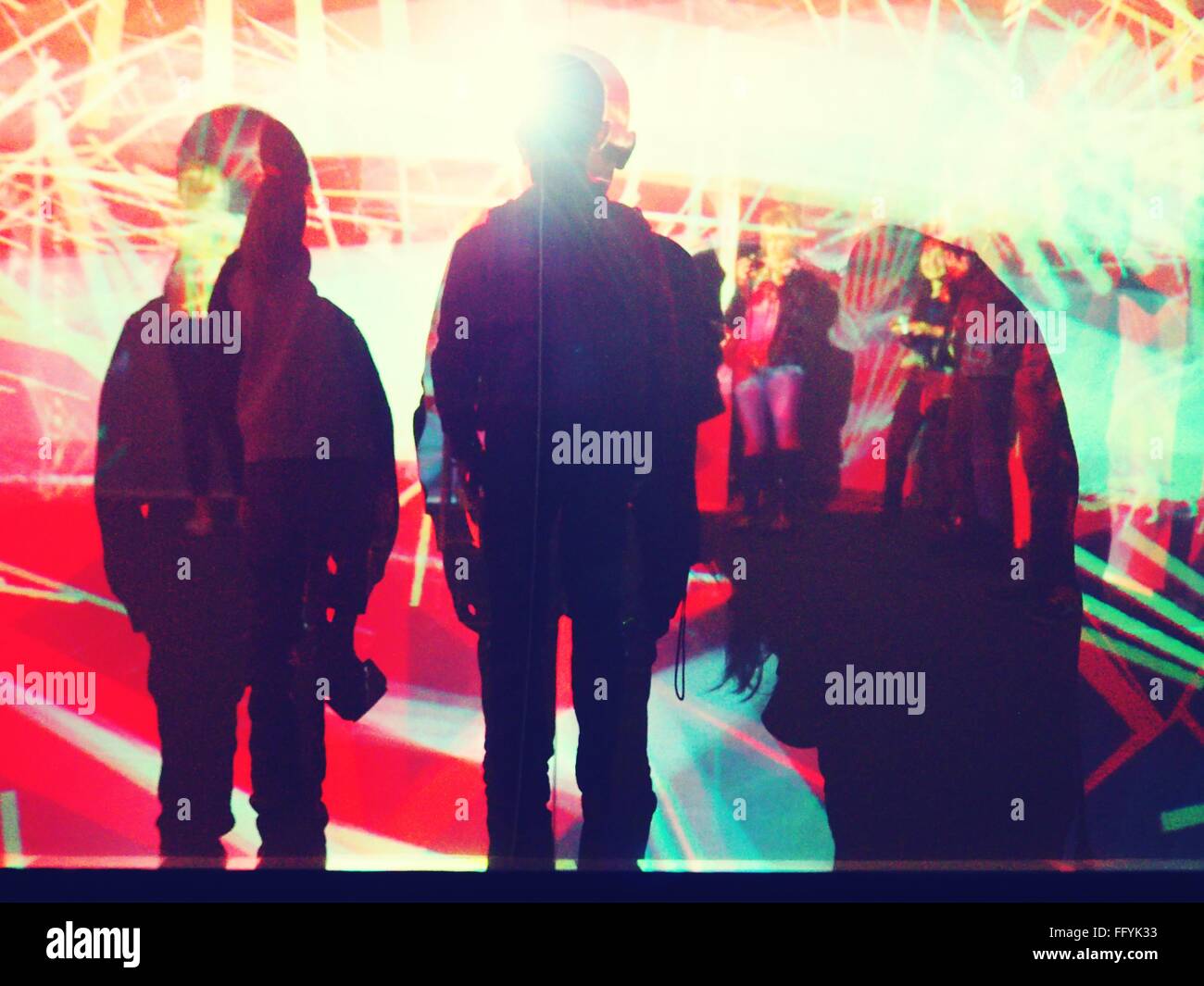 Multiple Exposure Image Of People At Party Stock Photo - Alamy