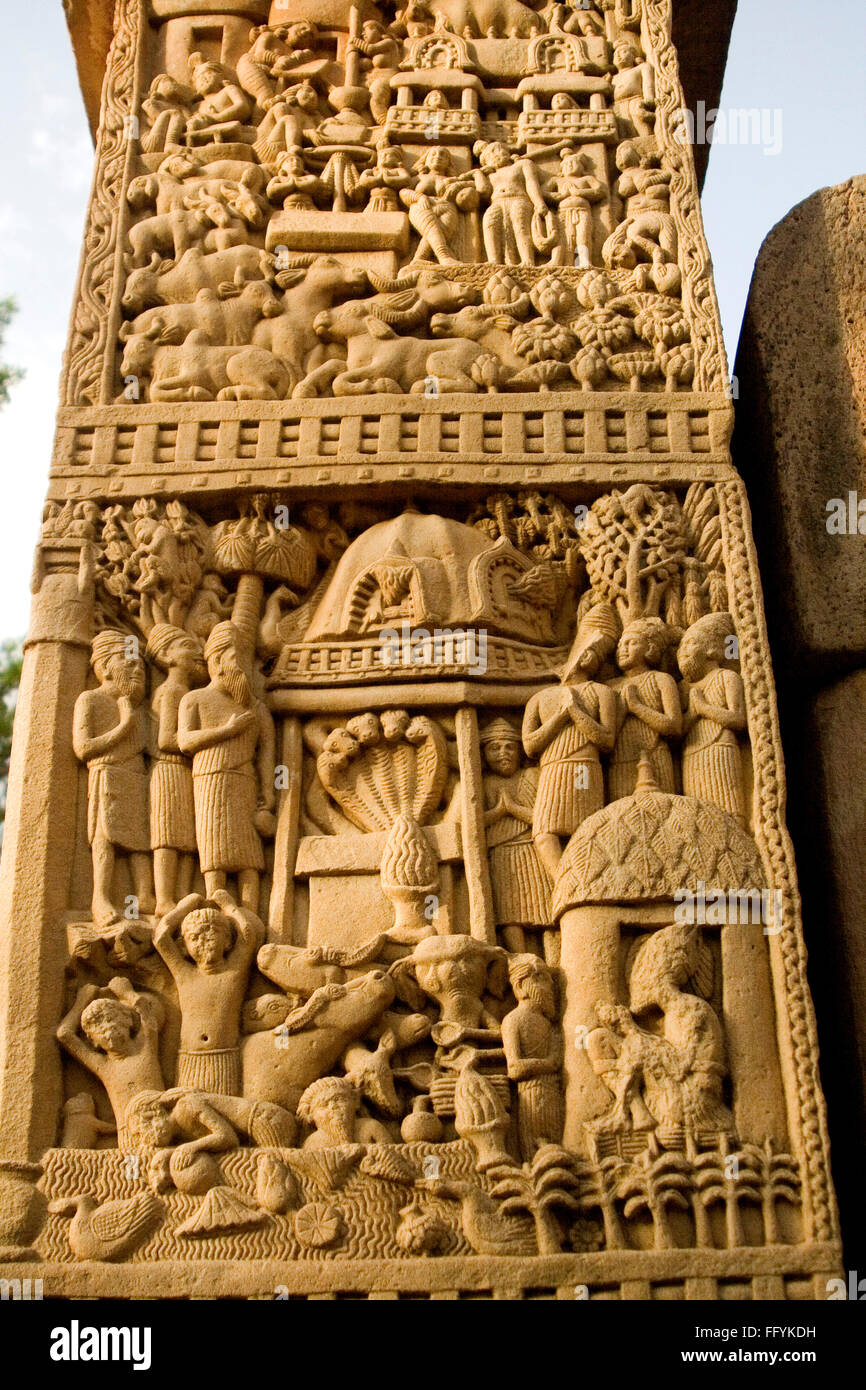 Miracle of serpent fire temple uruvela east gateway south pillar north ...