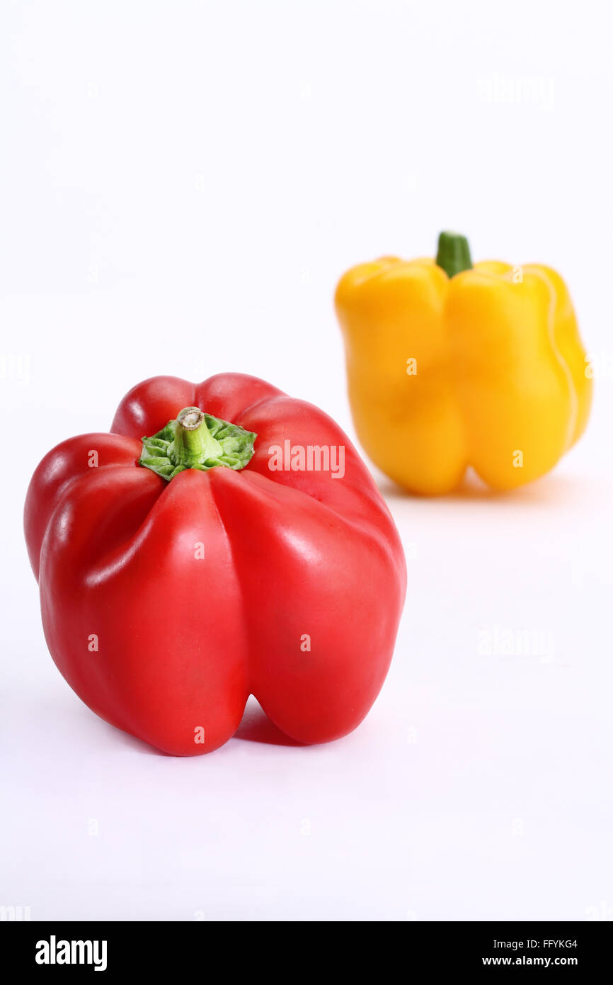 red and yellow capsicum India Stock Photo - Alamy