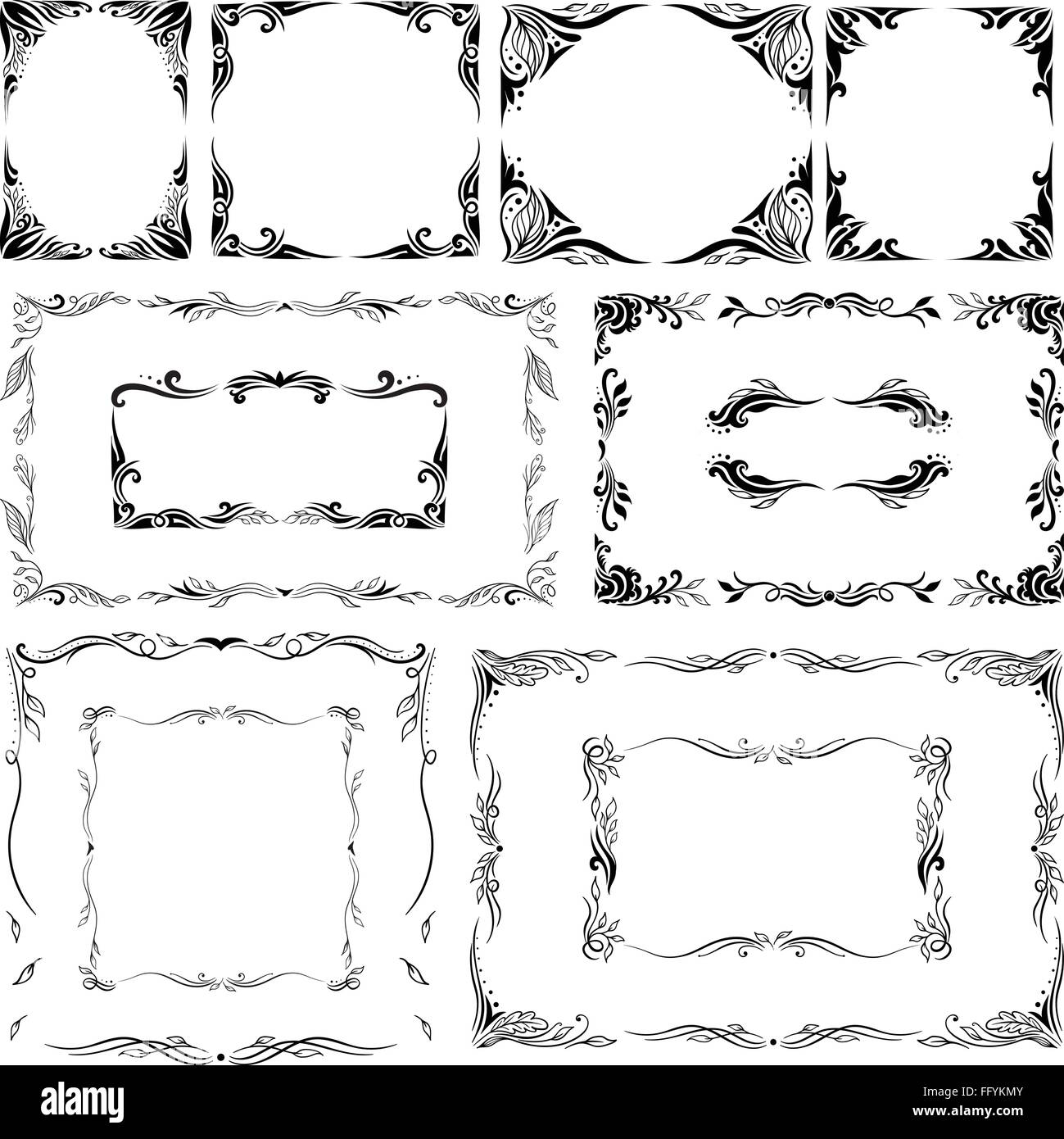 Elegant Vector Frames Set Stock Vector Image & Art - Alamy