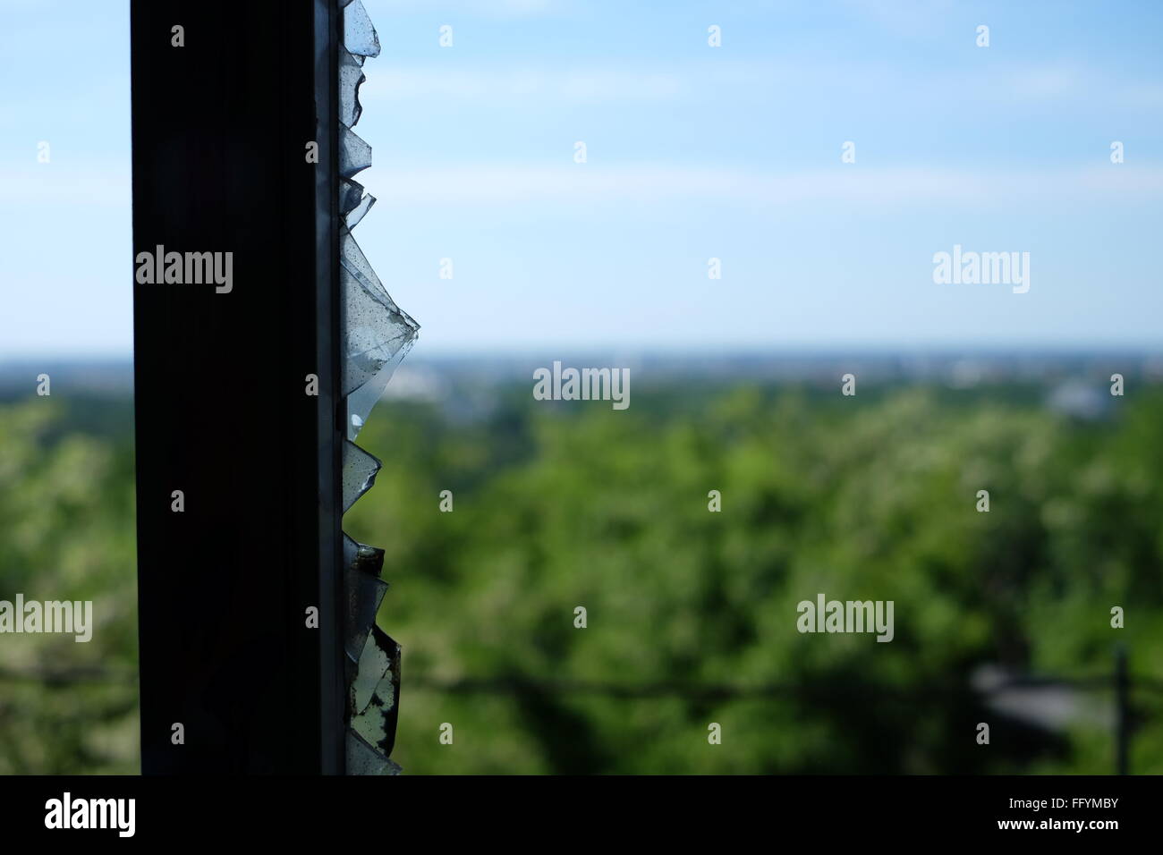 Looking Through Broken Window High Resolution Stock Photography and ...
