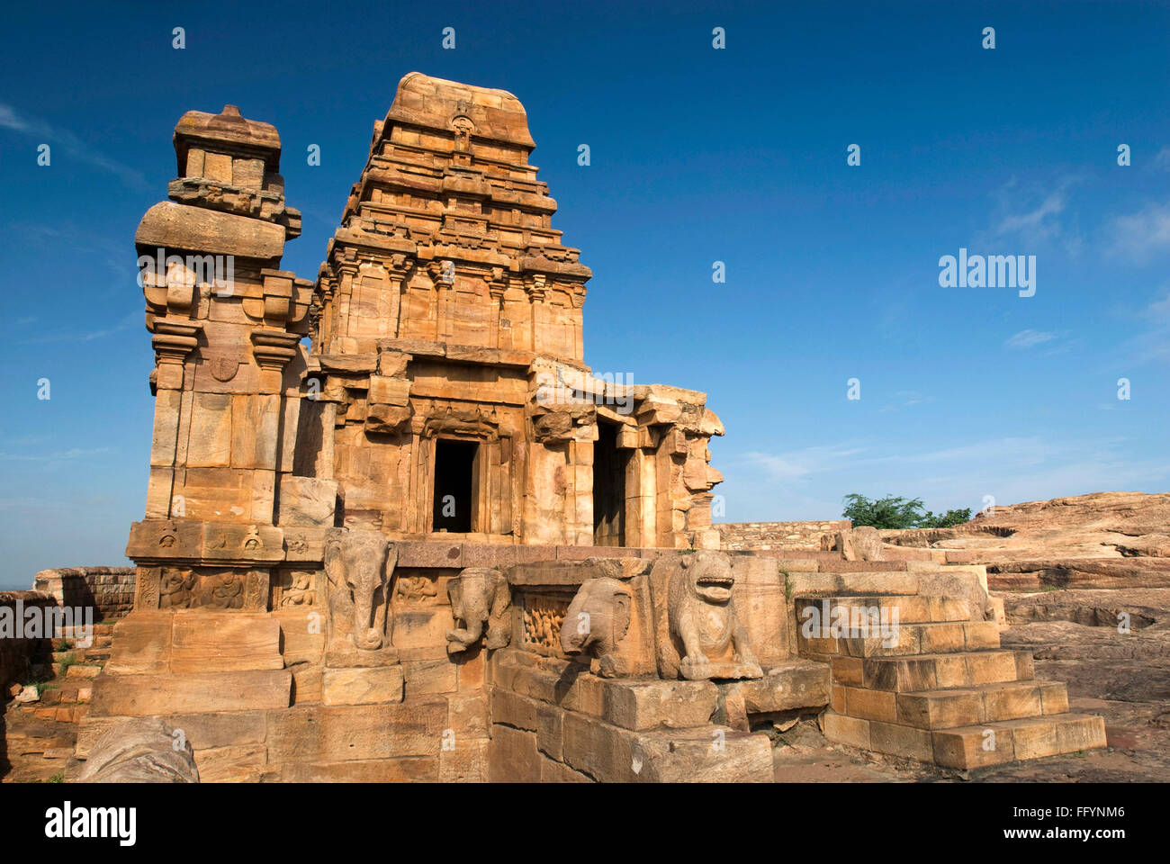Upper Shivalaya temple in North Fort in Badami , Karnataka , India ...