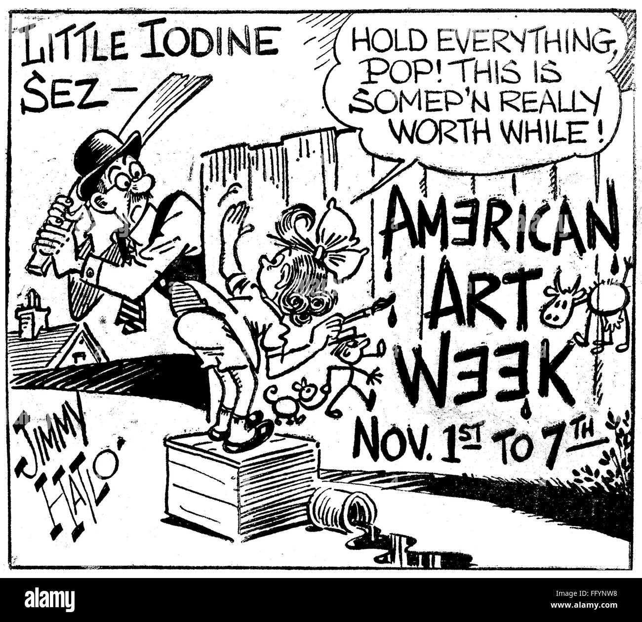 CARTOON: LITTLE IODINE. /nPanel from the comic strip, 'Little Iodine ...