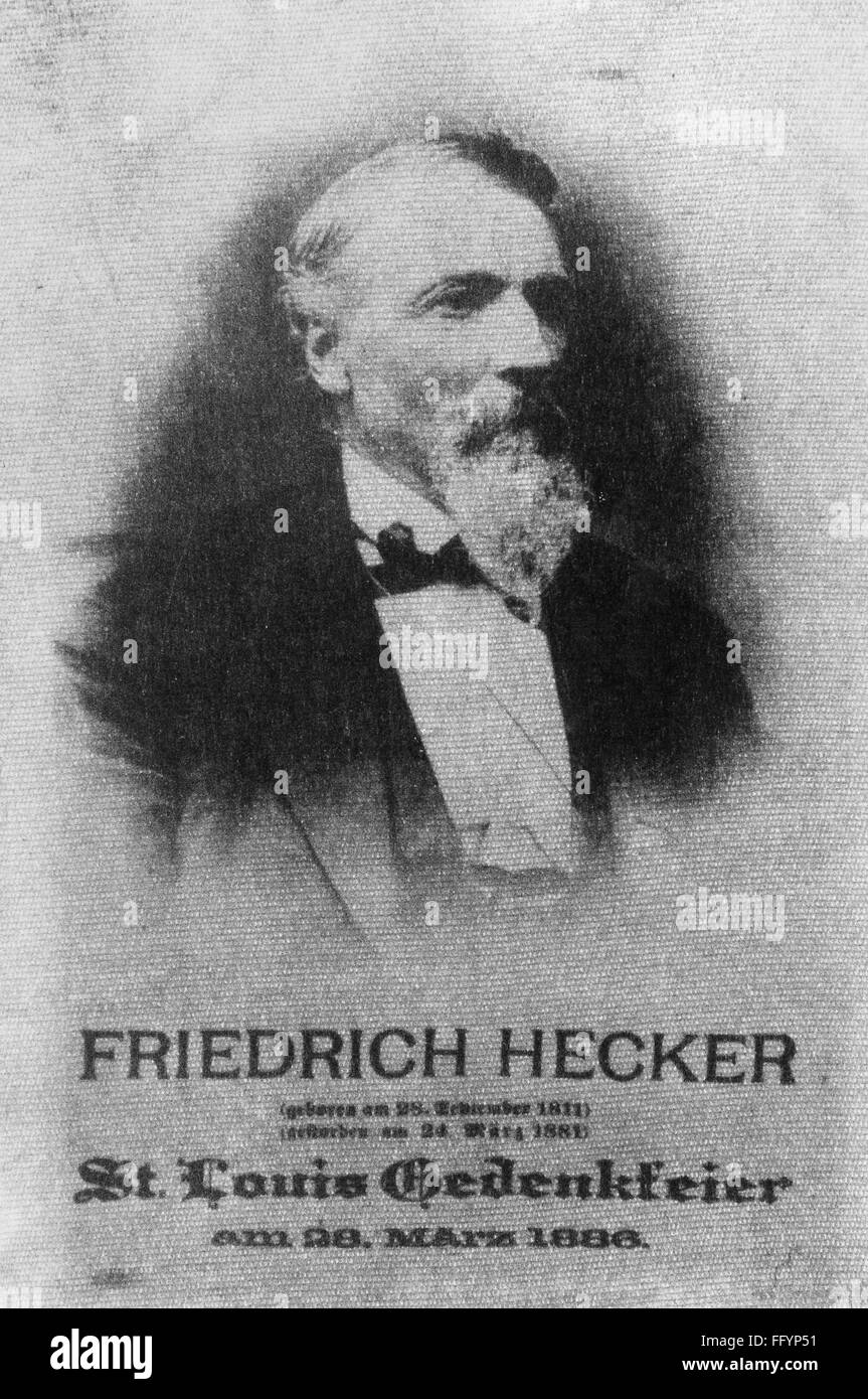 FRIEDRICH HECKER /n(1811-1881). German politician and revolutionary who served as a brigade ...
