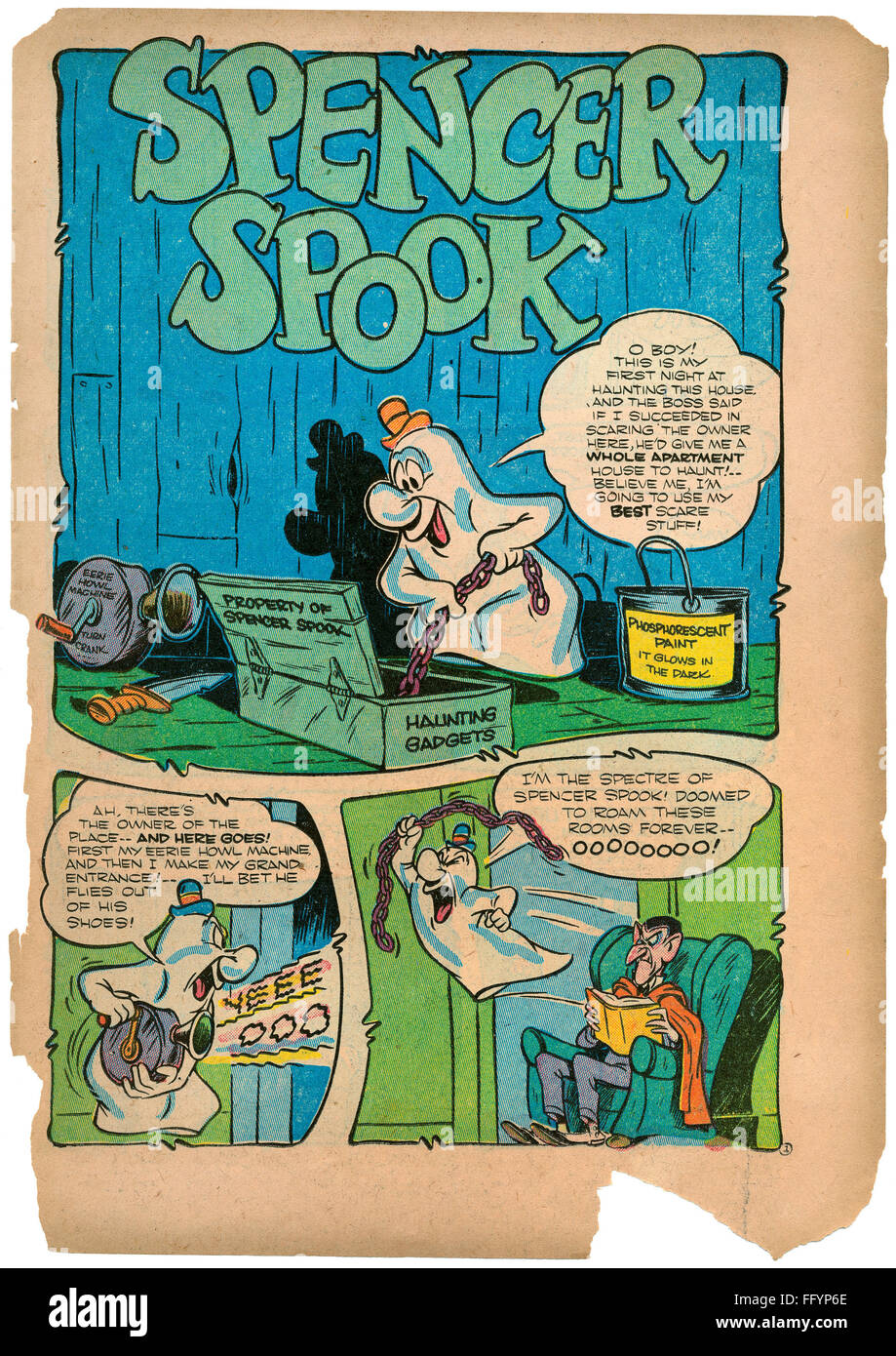 COMIC STRIP: SPENCER SPOOK. /nFirst page of the comic strip, 'Spencer ...