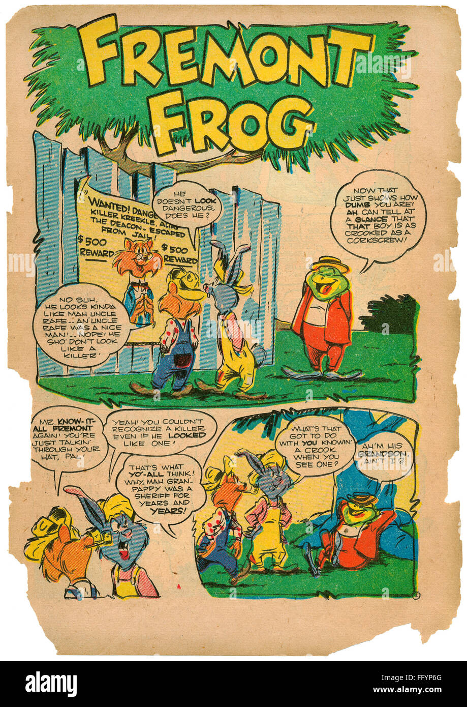COMIC STRIP: FREMONT FROG. /nFirst page of the comic strip, 'Fremont ...