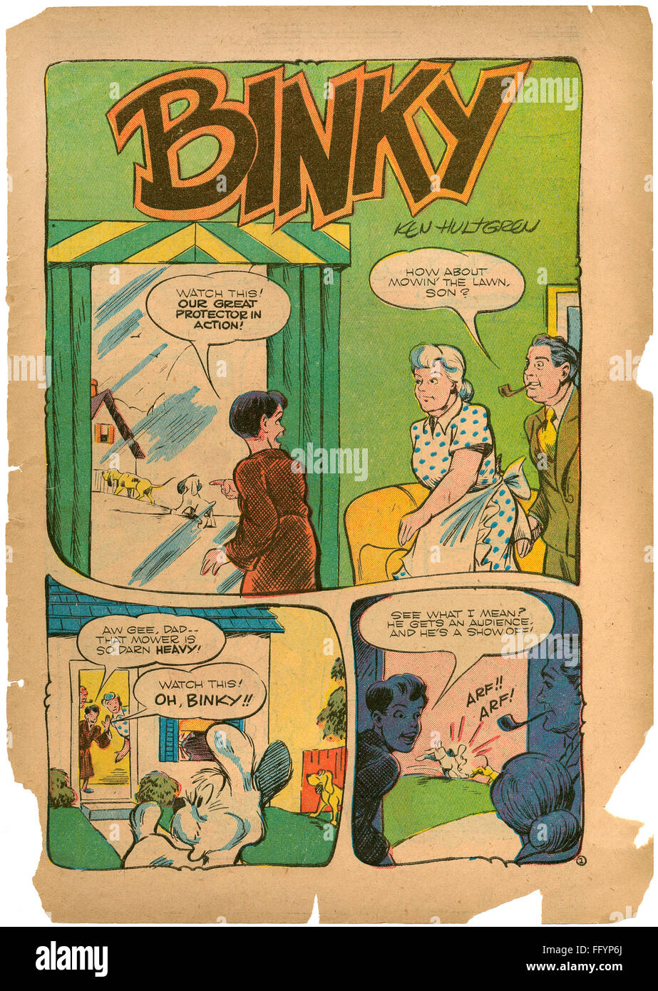 COMIC STRIP: BINKY, 1948. /nFirst page of the comic strip, 'Binky' by ...
