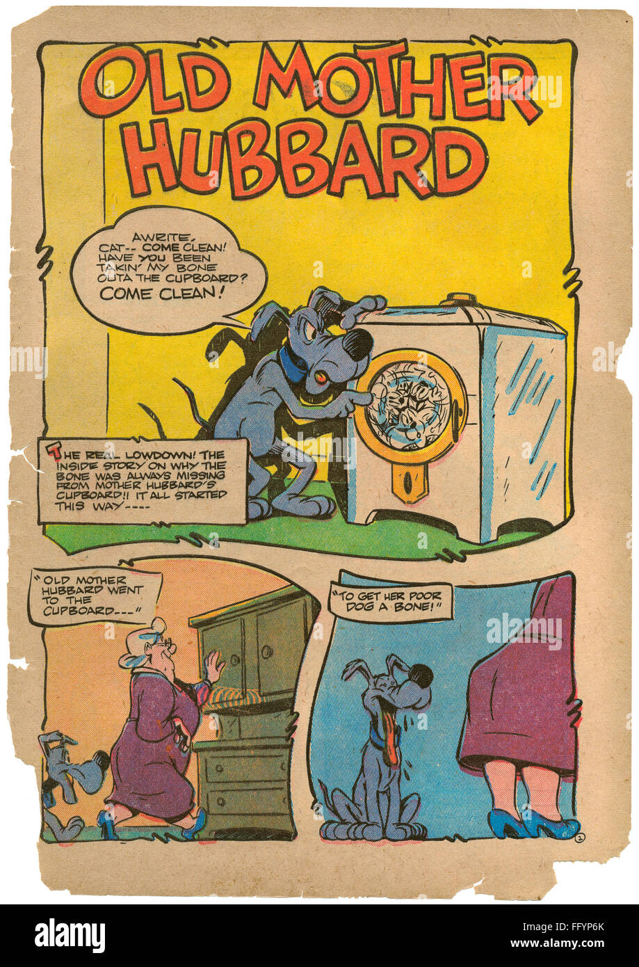 COMIC STRIP, 1948. /nFirst page of the comic strip, 'Old Mother Hubbard ...