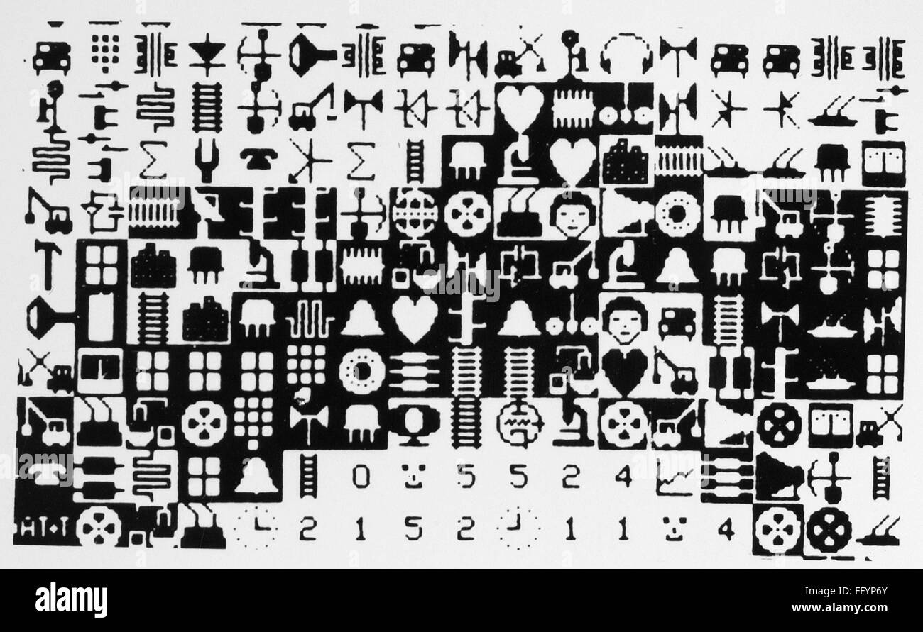 COMPUTER IMAGERY, 1968. /nDetail of a computer image using light and ...