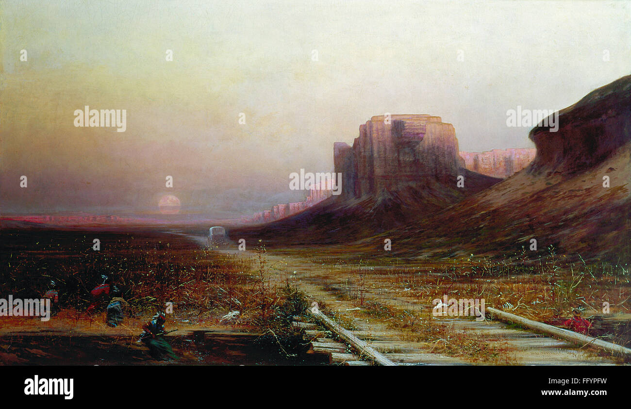 NATIVE AMERICAN AMBUSH. /n'The Ambush.' Native American warriors ...