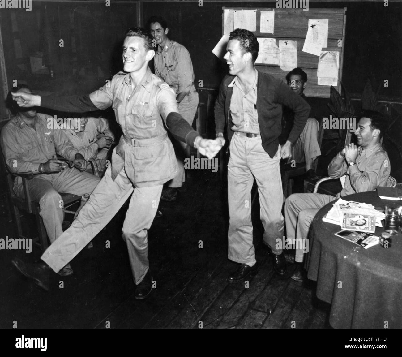 INDIA: AMERICAN TROOPS, 1943. /nMembers of a U.S. Air Force Squadron ...