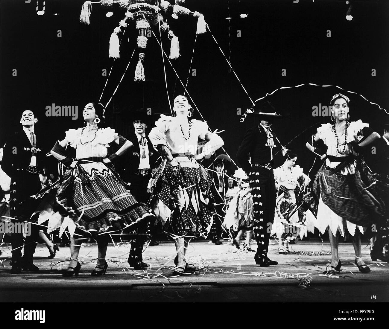 MEXICAN FOLK DANCE, c1970. /nDancers in a scene by the Ballet ...