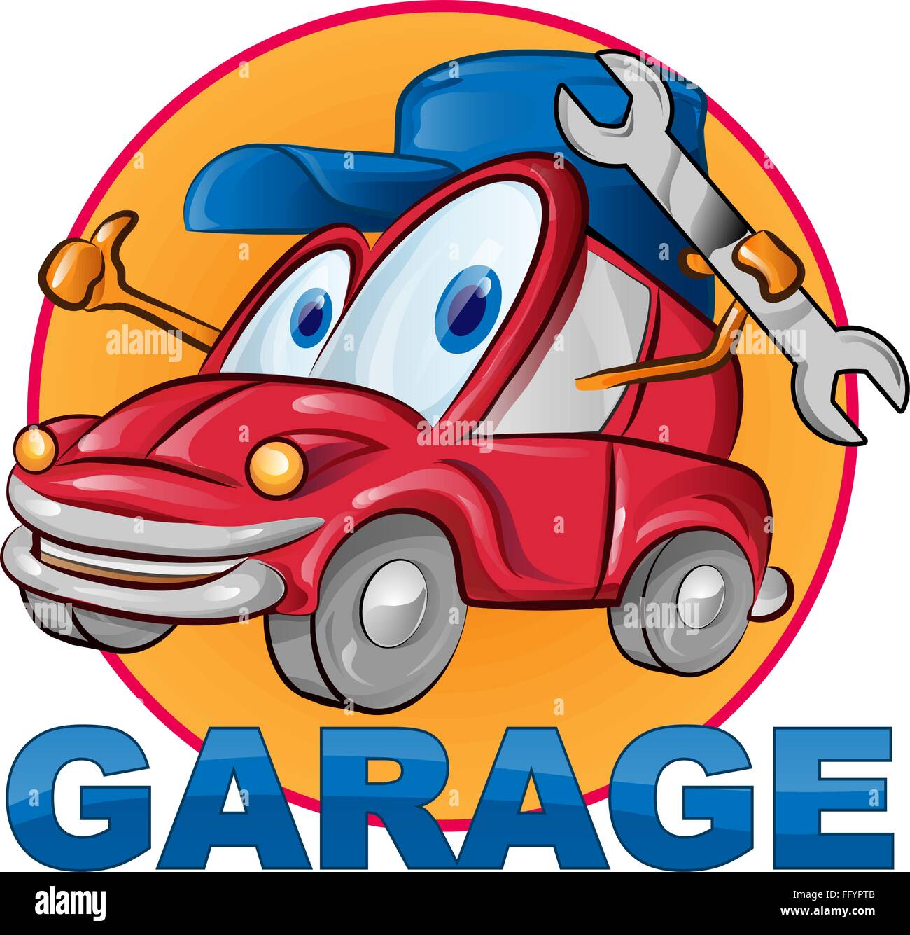Car garage symbol cartoon hi-res stock photography and images - Alamy