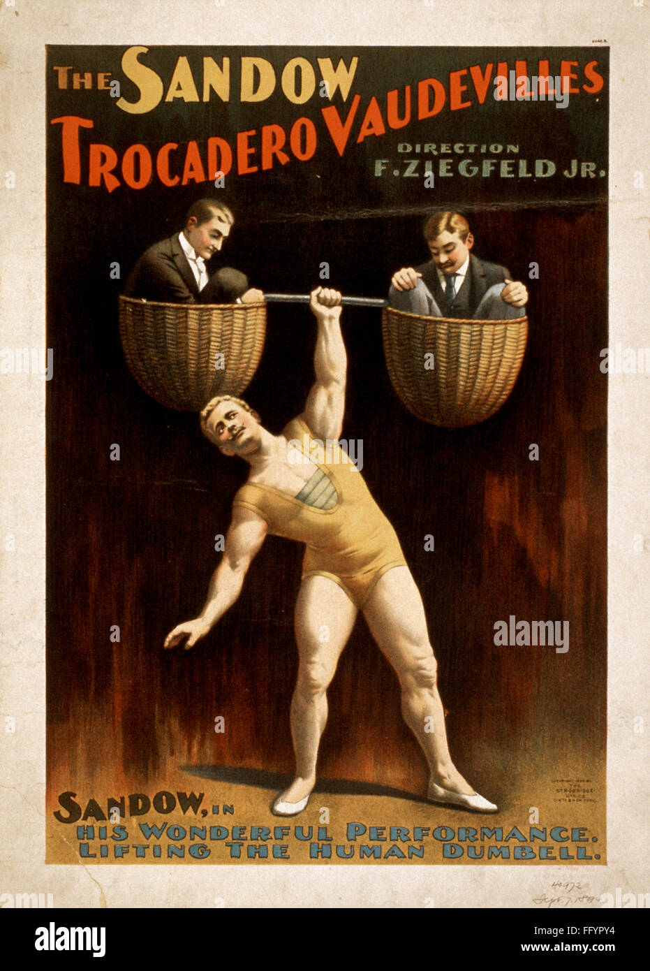 VAUDEVILLE POSTER, c1894. /nAmerican lithograph poster for the Sandow ...
