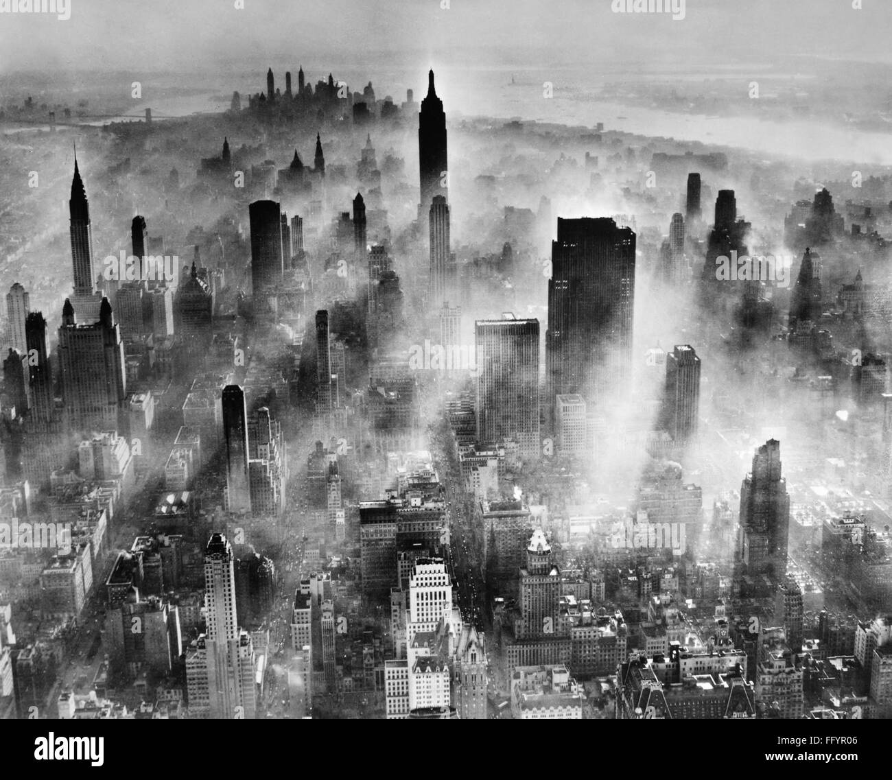 NEW YORK CITY, c1965. /nAir pollution over New York City. Photograph ...