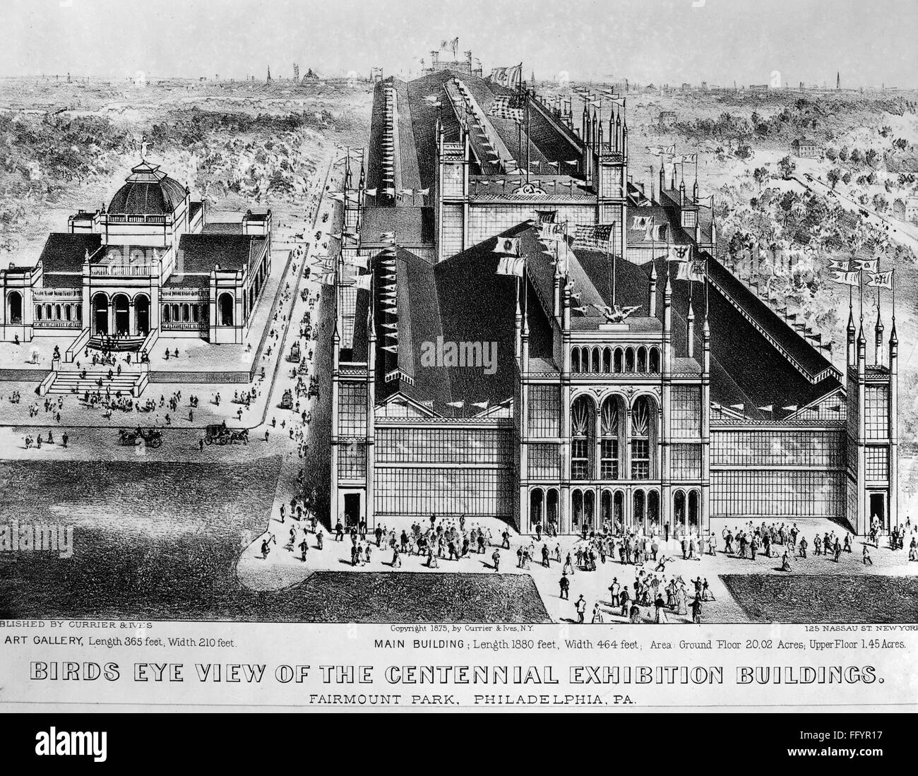 CENTENNIAL FAIR, 1876. /n'Birds Eye View of the Centennial Exhibition ...