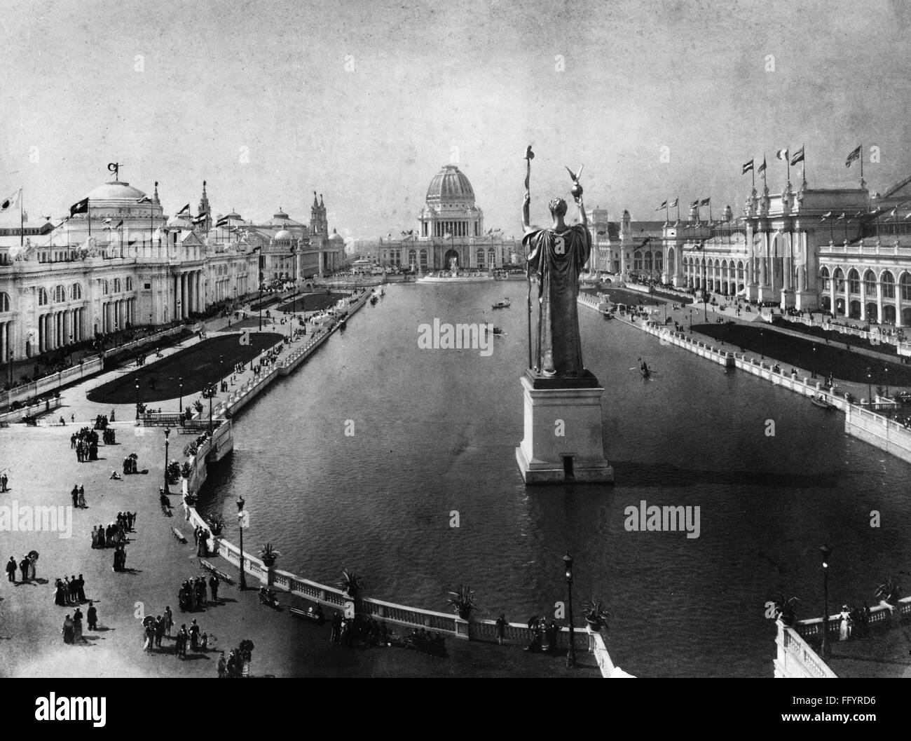 COLUMBIAN EXPOSITION, 1893. /nThe Grand Basin at the World's Columbian ...